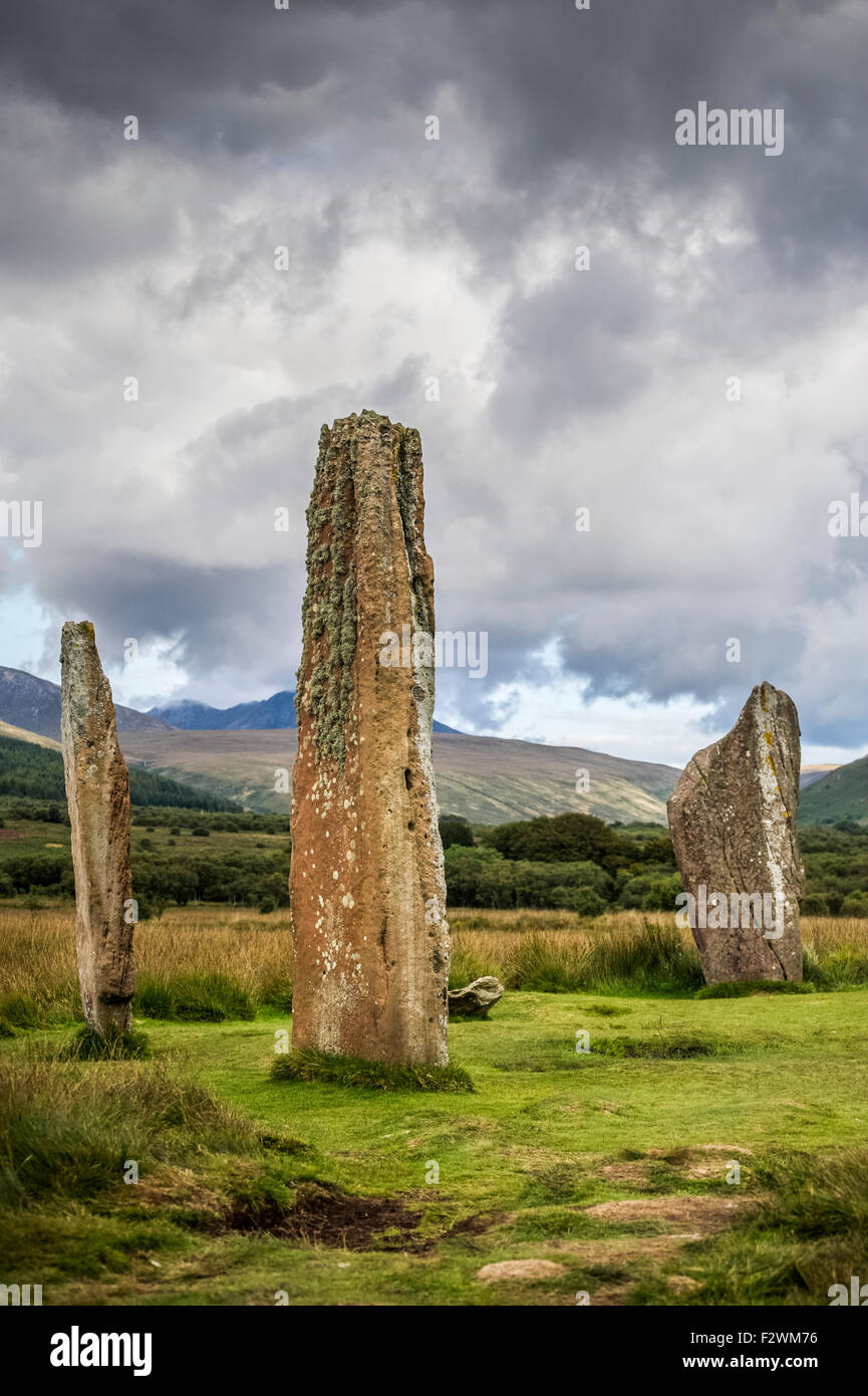 Machrie Stones Celtic stone circle on the Isle of Arran in Scotland ...