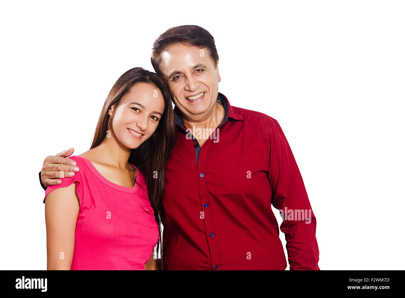 2 indian Father and young Daughter standing Stock Photo - Alamy
