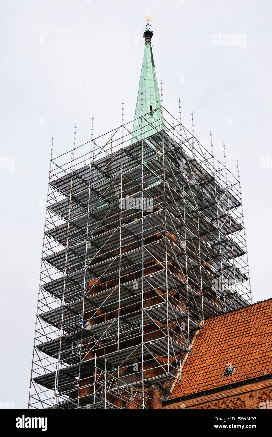 Scaffolding church spire construction hi-res stock photography and ...