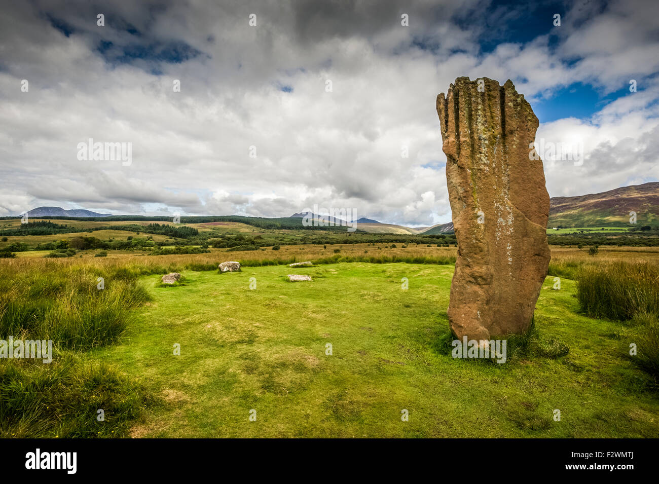 Machrie Stones Celtic stone circle on the Isle of Arran in Scotland ...