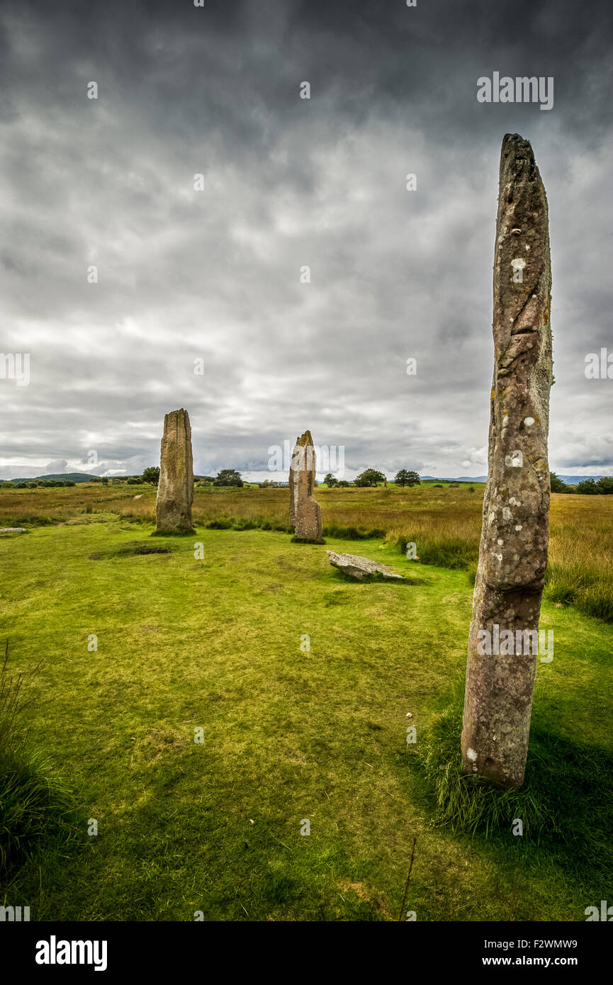 Machrie Stones Celtic stone circle on the Isle of Arran in Scotland ...
