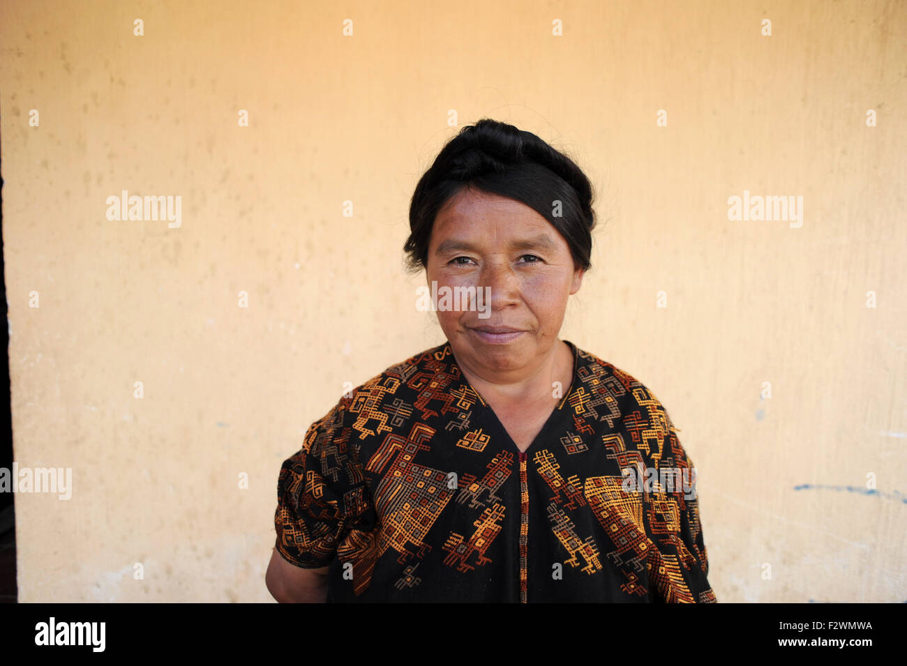 Maya indigenous people in traditional clothing in Nahuala, a K'iche ...