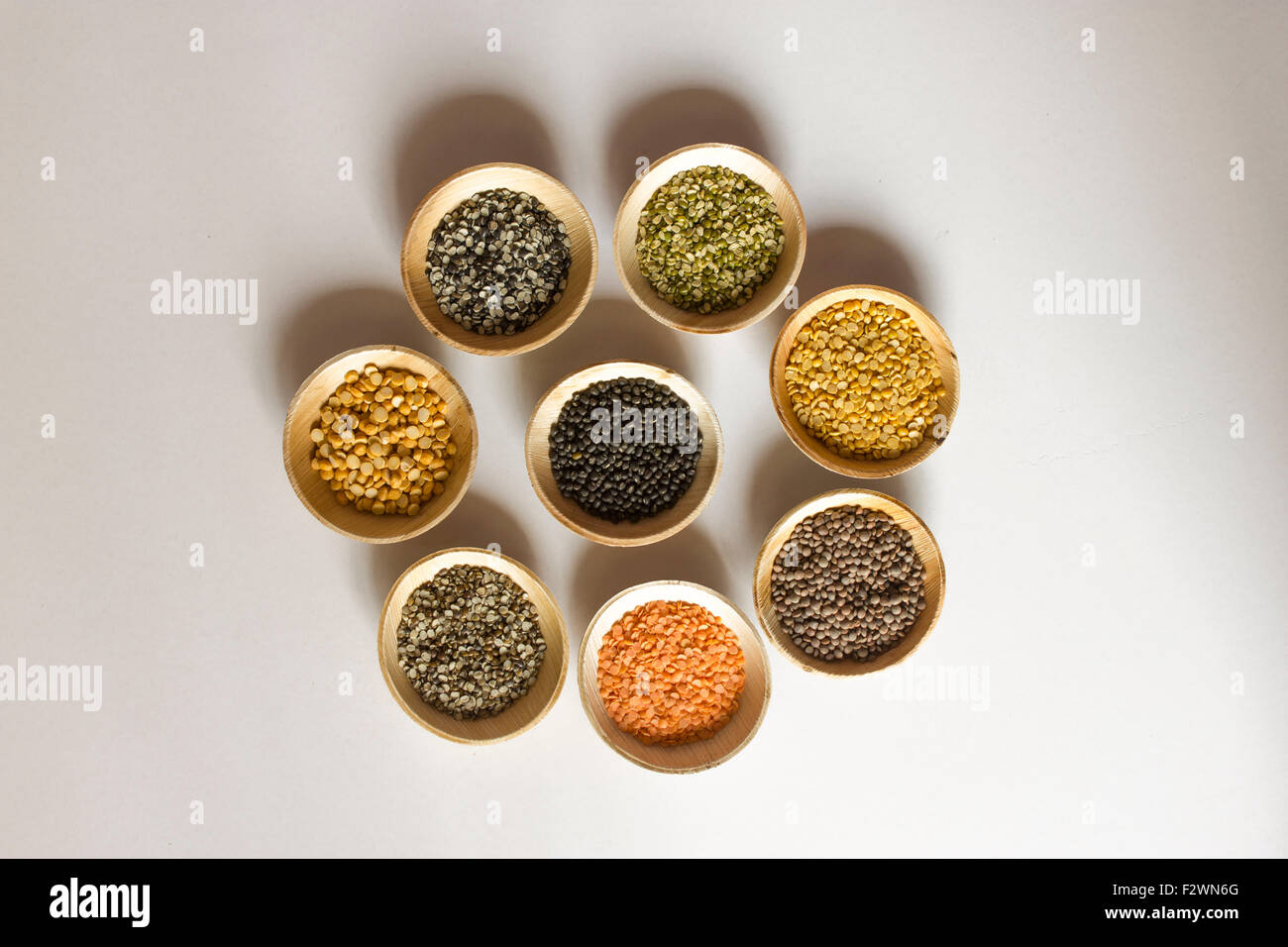 Dried pulses collection isolated over white background Stock Photo - Alamy