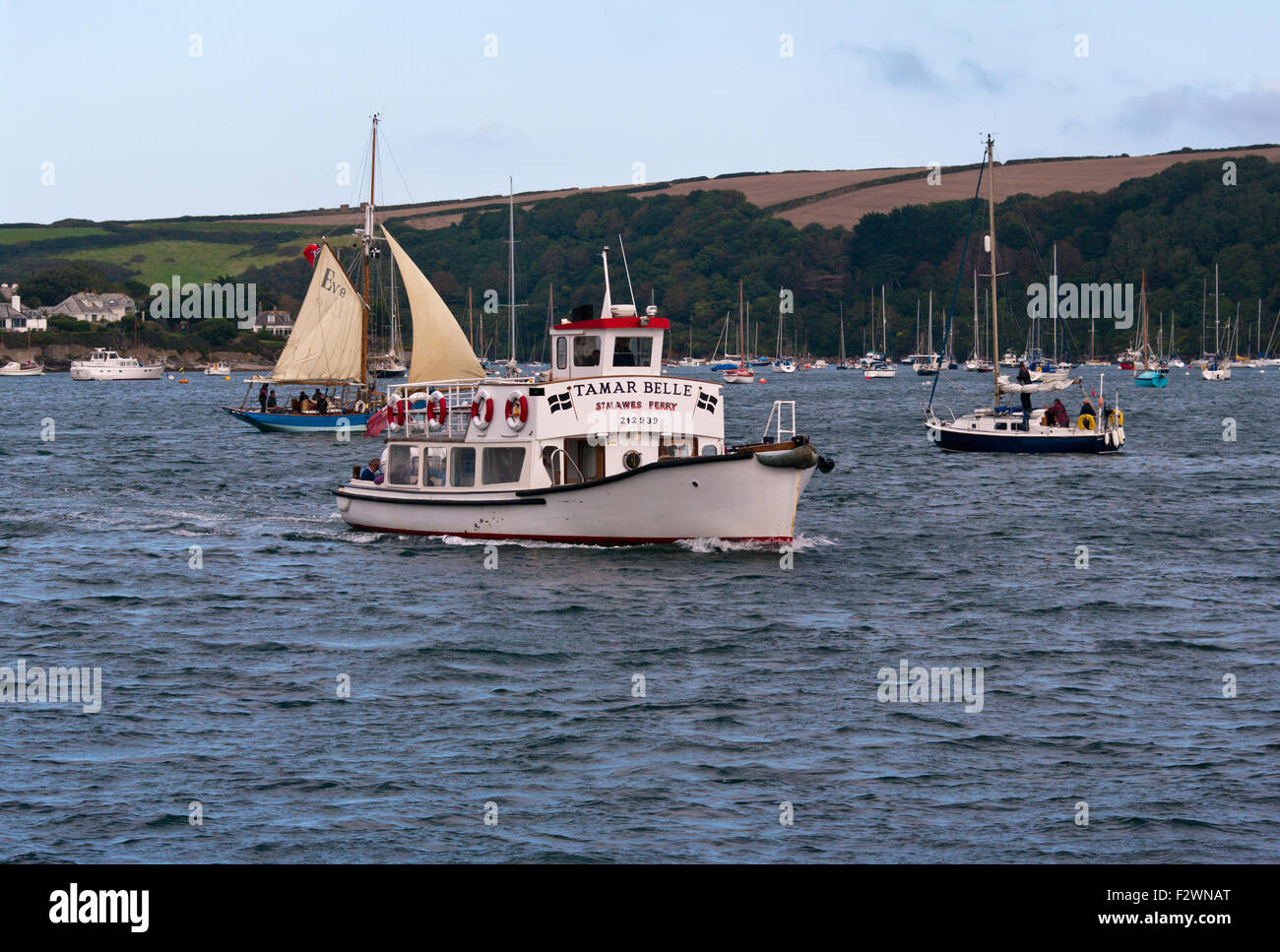 Pleasure Boat On The River Percuil St Mawes Cornwall England UK Stock ...