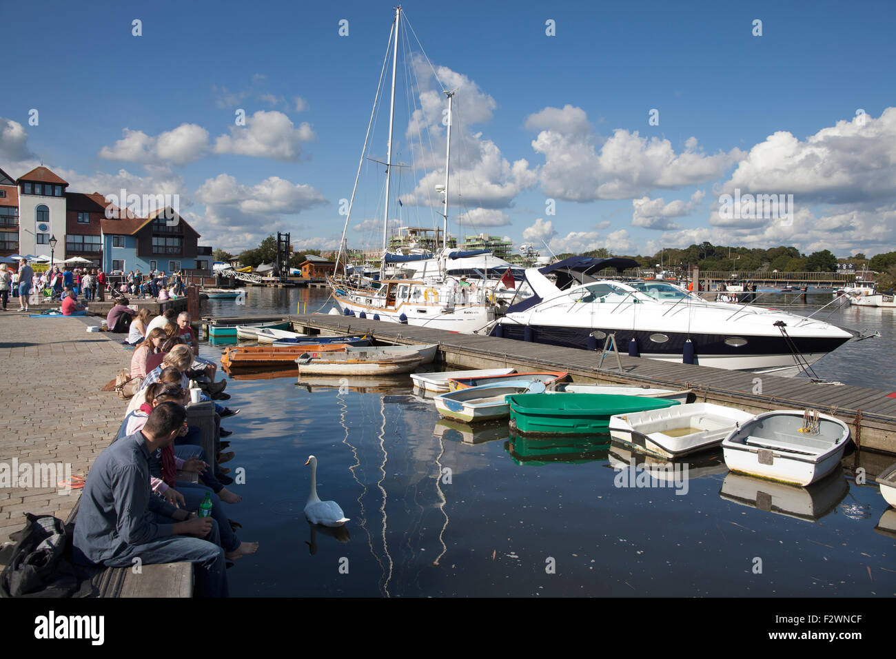 Lymington Quay, Lymington Harbour, Lymington, market town, Hampshire ...