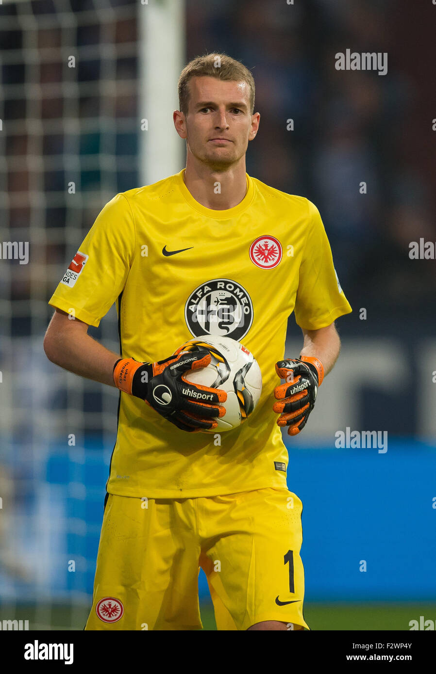 Gelsenkirchen, Germany. 23rd Sep, 2015. Frankfurt's goalkeeper Lukas ...