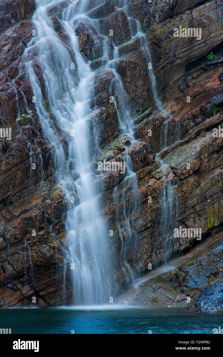 Cameron Falls in Waterton Lakes National Park, Alberta, Canada Stock ...