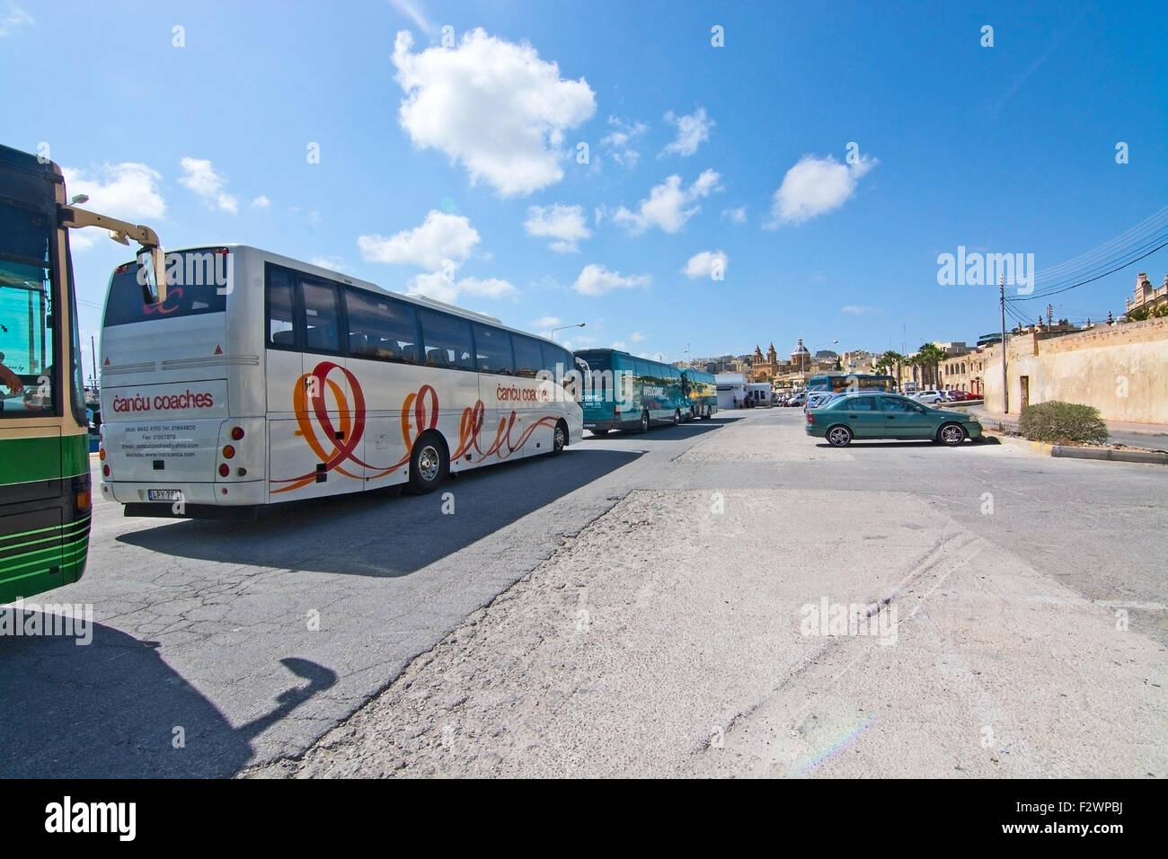 Marsaxlokk bus station Stock Photo - Alamy
