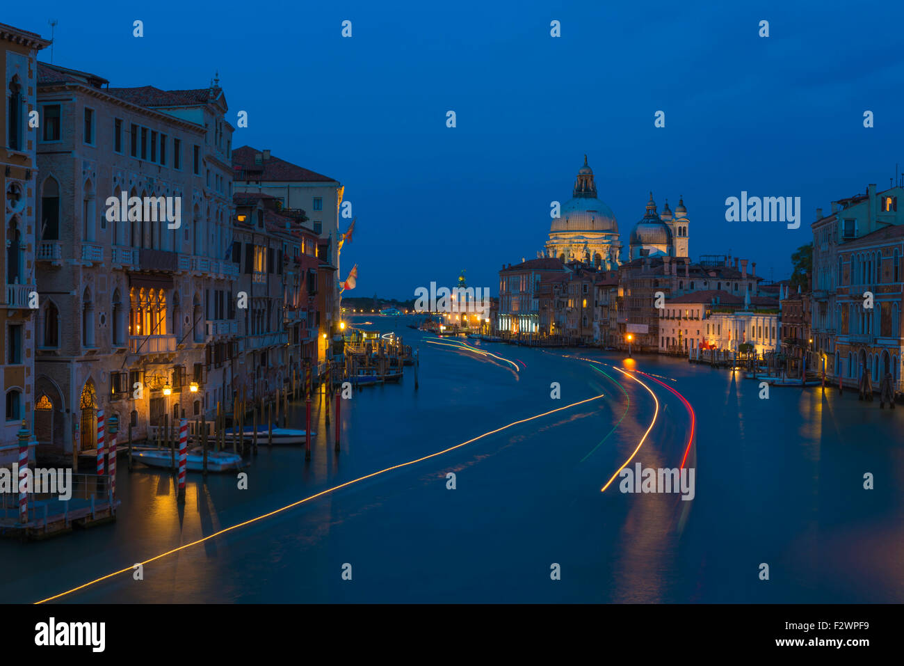 Night view of Grand Canal in Venice, Italy Stock Photo - Alamy
