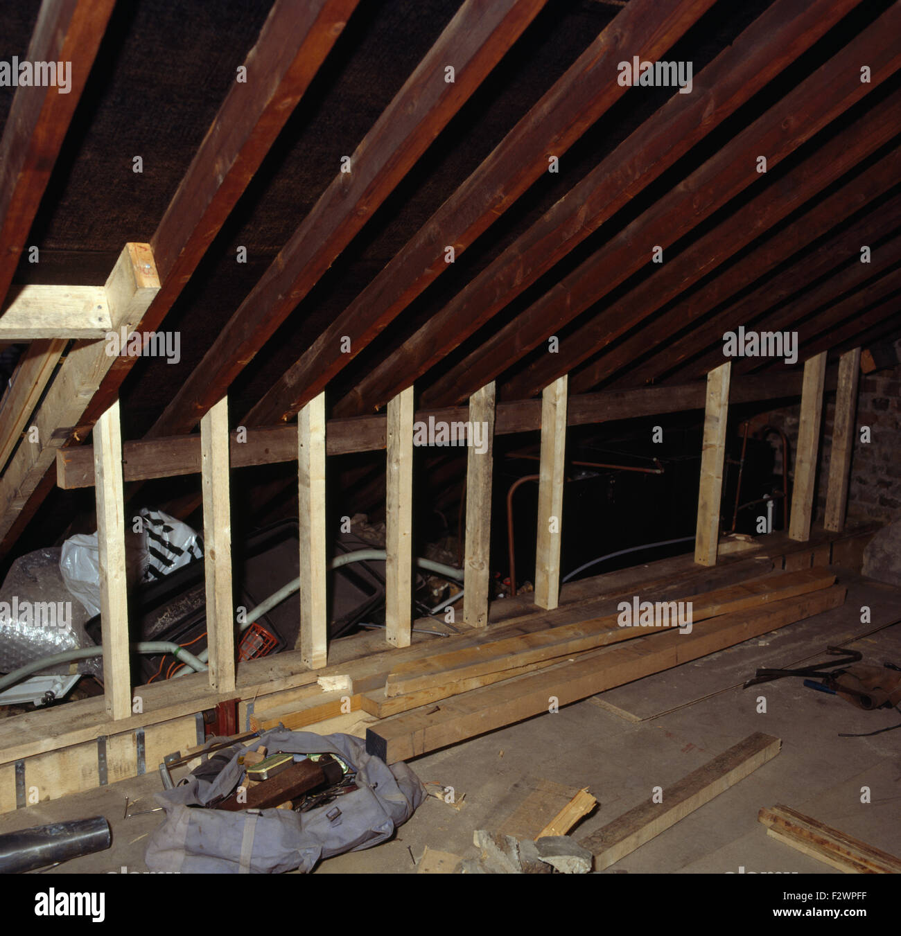 Loft in the process of conversion Stock Photo - Alamy