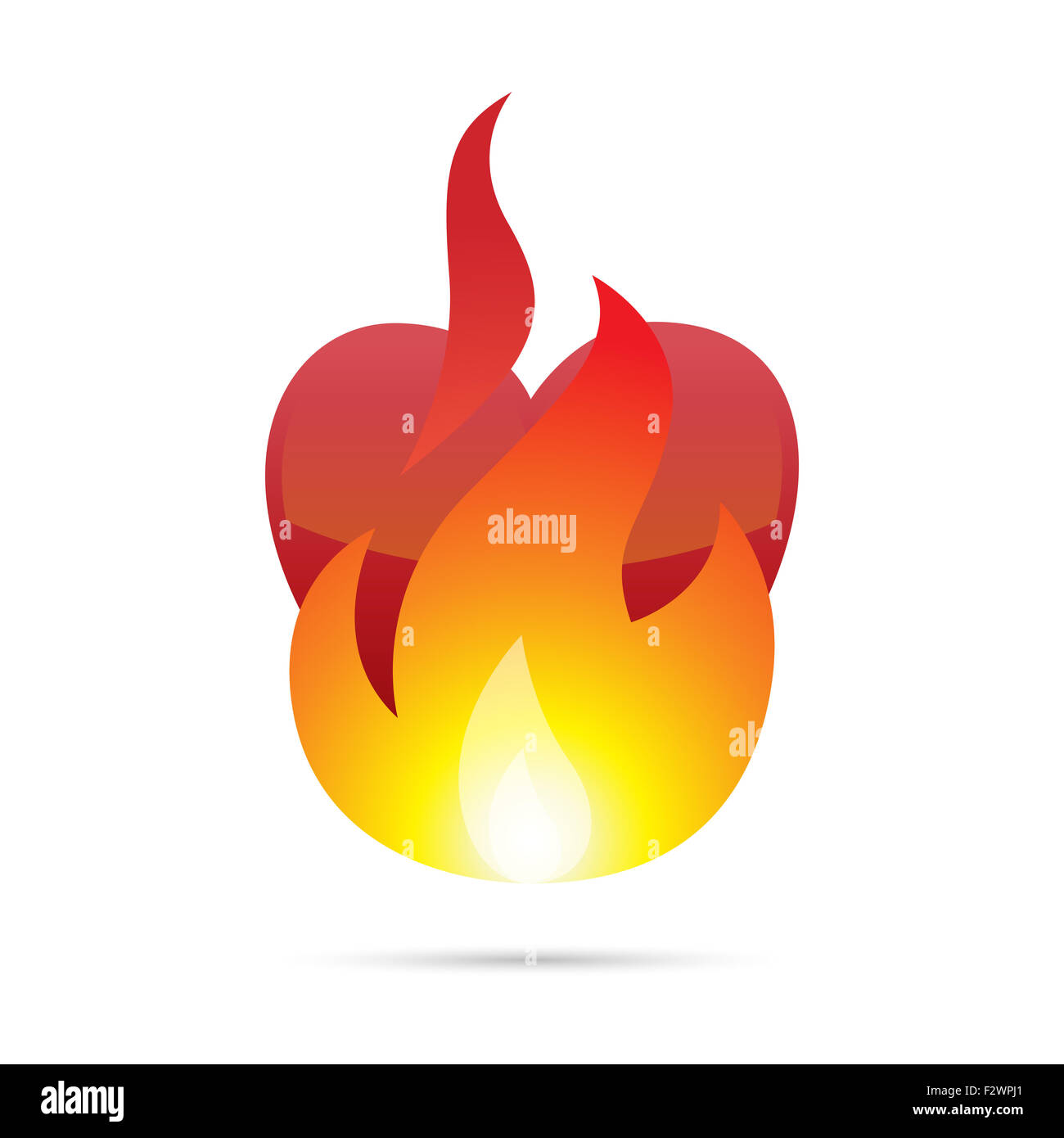 Burning fire heart illustration hi-res stock photography and images - Alamy