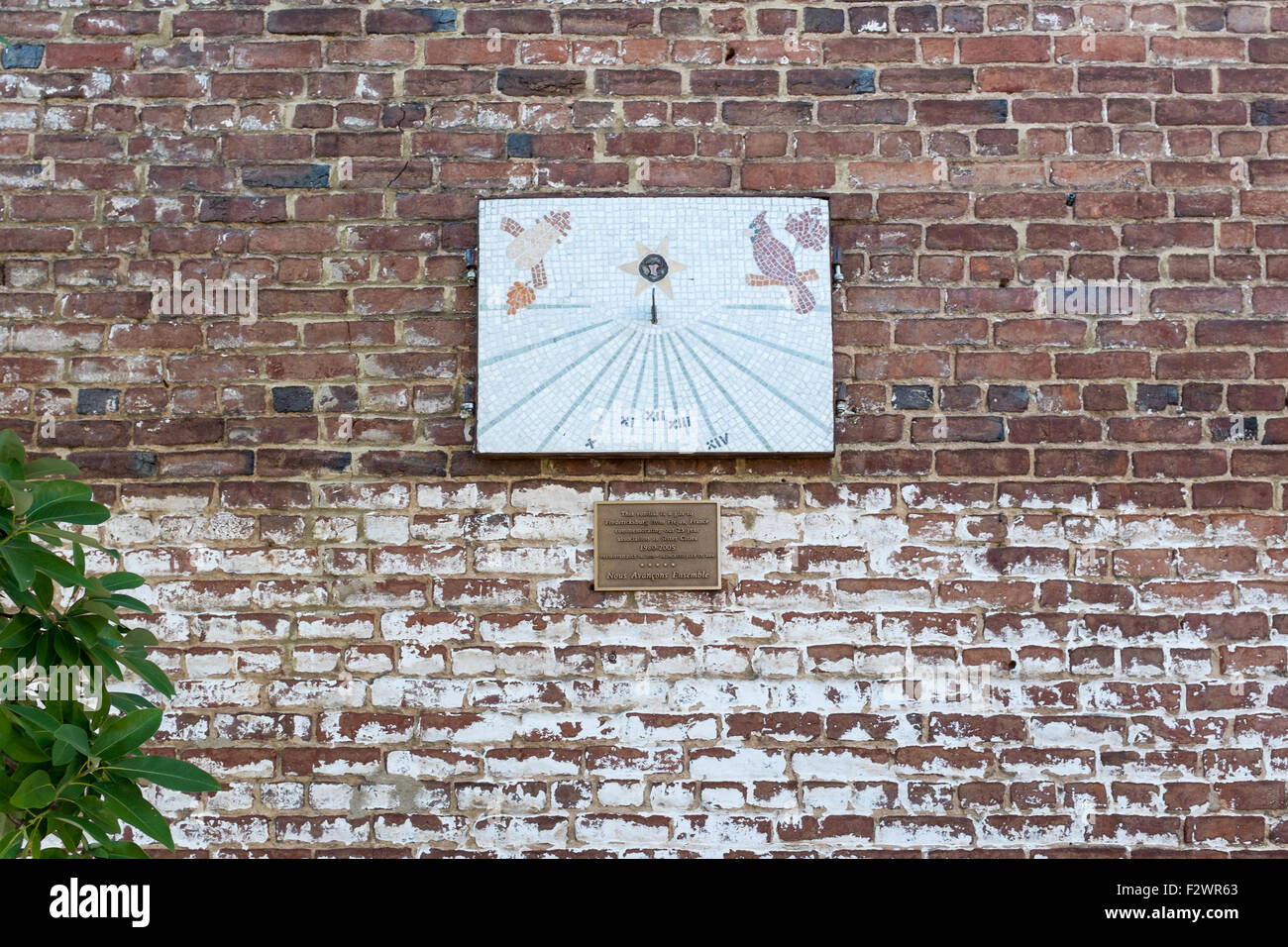 Wall-mounted sundial gifted to the town of Fredericksburg,VA by its ...