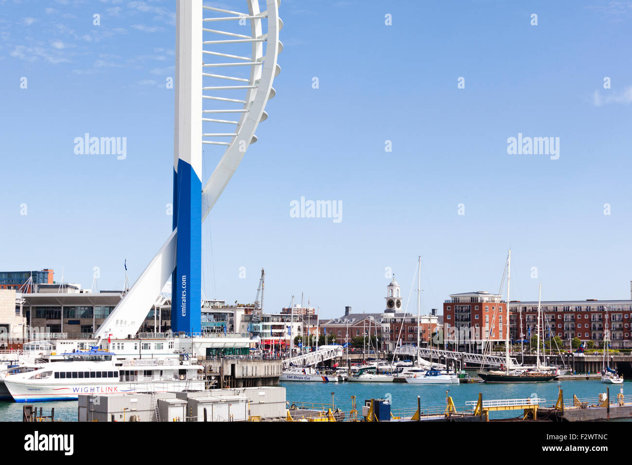 Spinnaker Tower (170 metres high) with an on-site cafe and a glass ...
