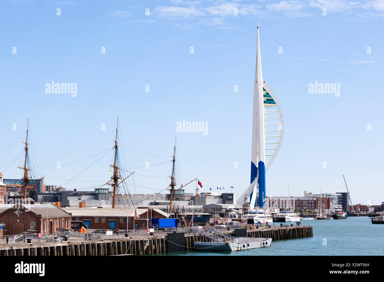 Spinnaker Tower (170 metres high) with an on-site cafe and a glass ...
