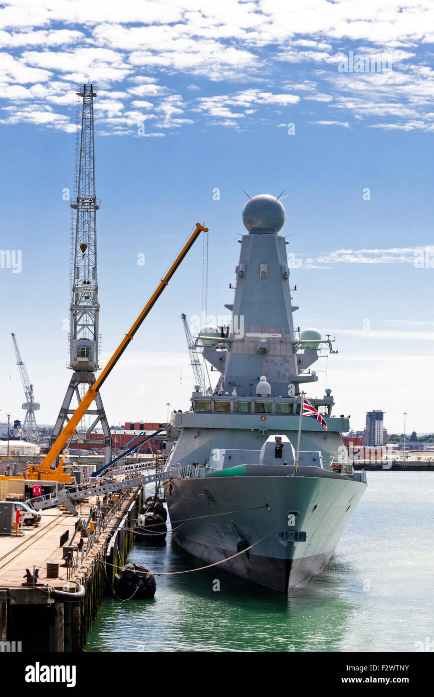 HMS Diamond (D34) a Royal Navy Type 45 or Daring-class air-defence ...