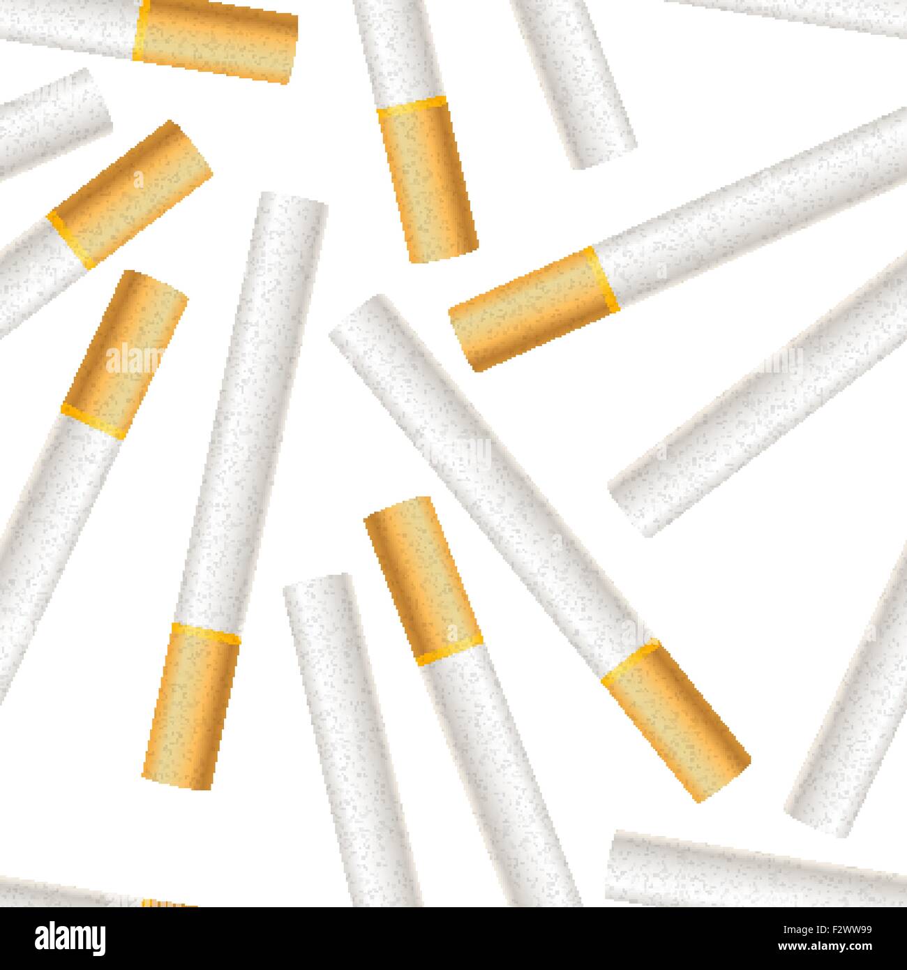 Many realistic cigarettes on white background seamless pattern Stock ...