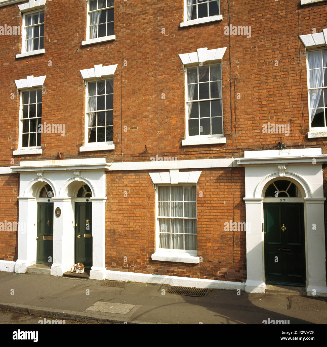 Exterior of Georgian terraced townhouses Stock Photo - Alamy