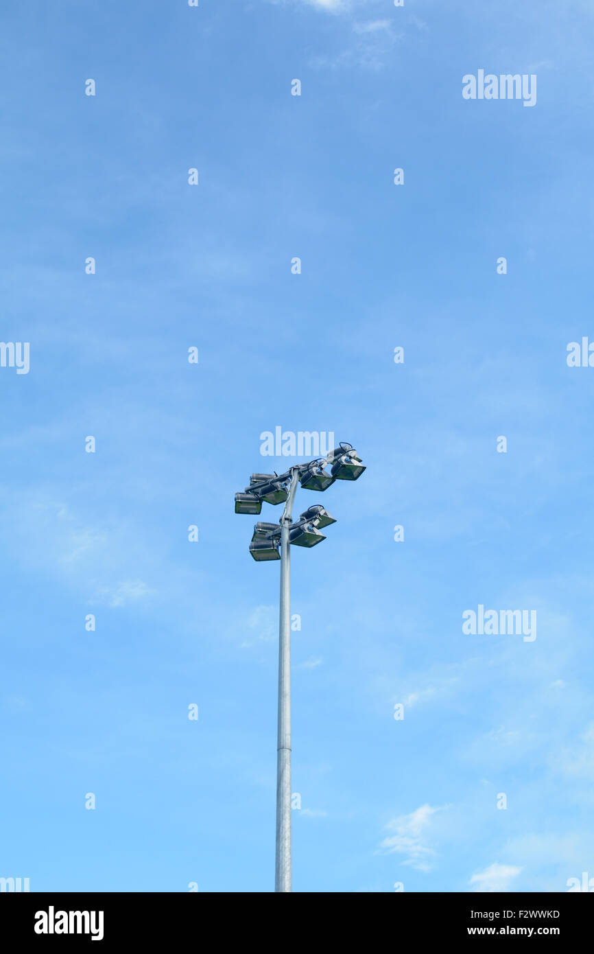 Floodlight at Bedford Blues rugby union football ground in Bedford ...