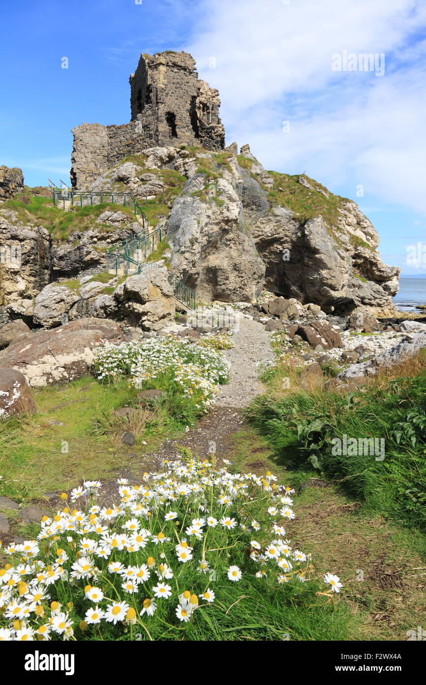 Ruins of Kinbane Castle near Ballycastle, Northern Ireland Stock Photo ...