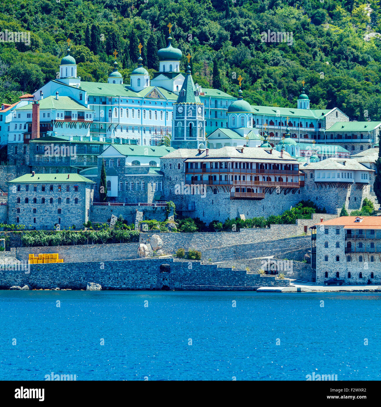 Saint Panteleimon Monastery, Athos Peninsula, Mount Athos, Chalkidiki ...