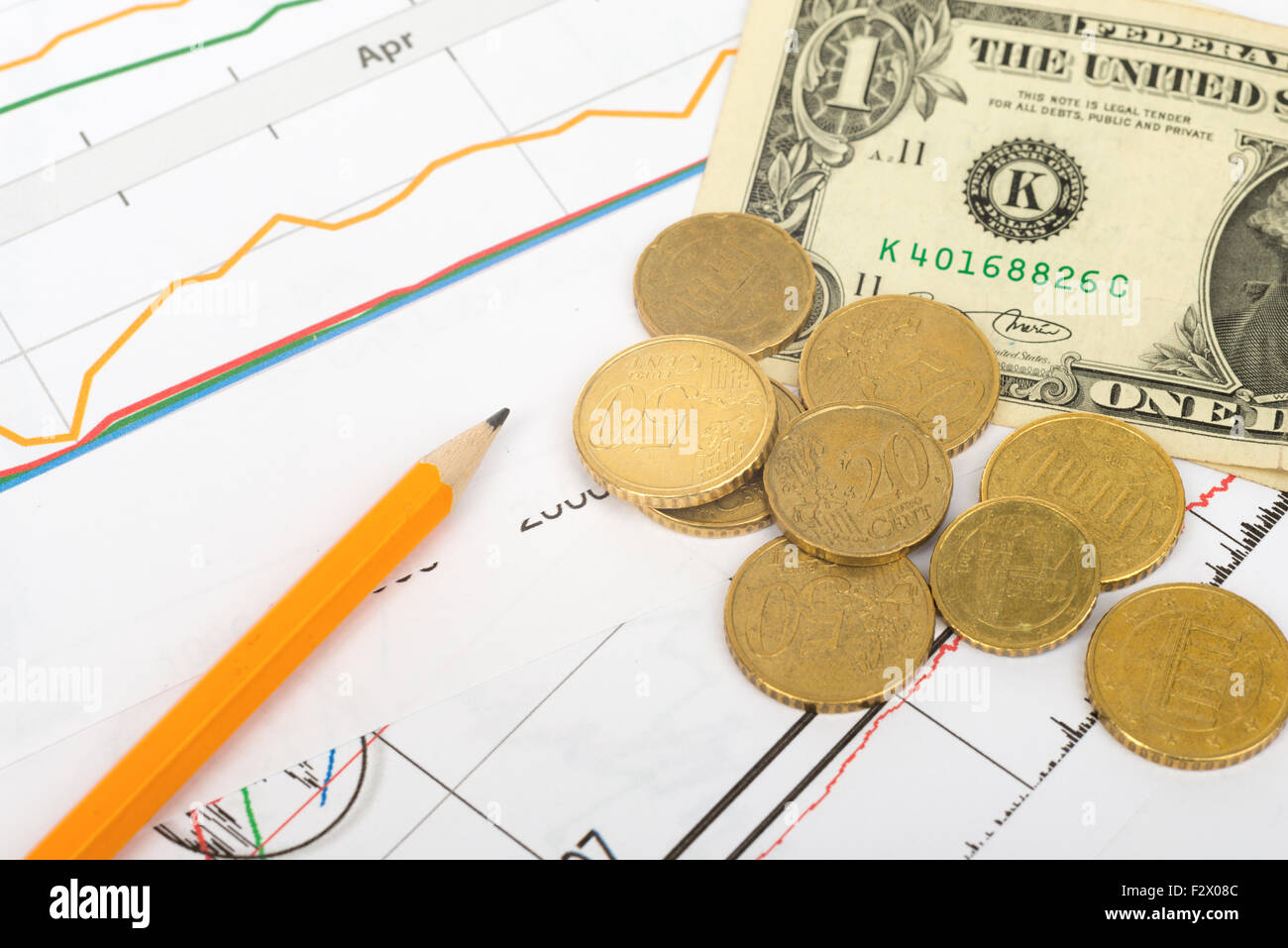 Money with business documents Stock Photo - Alamy