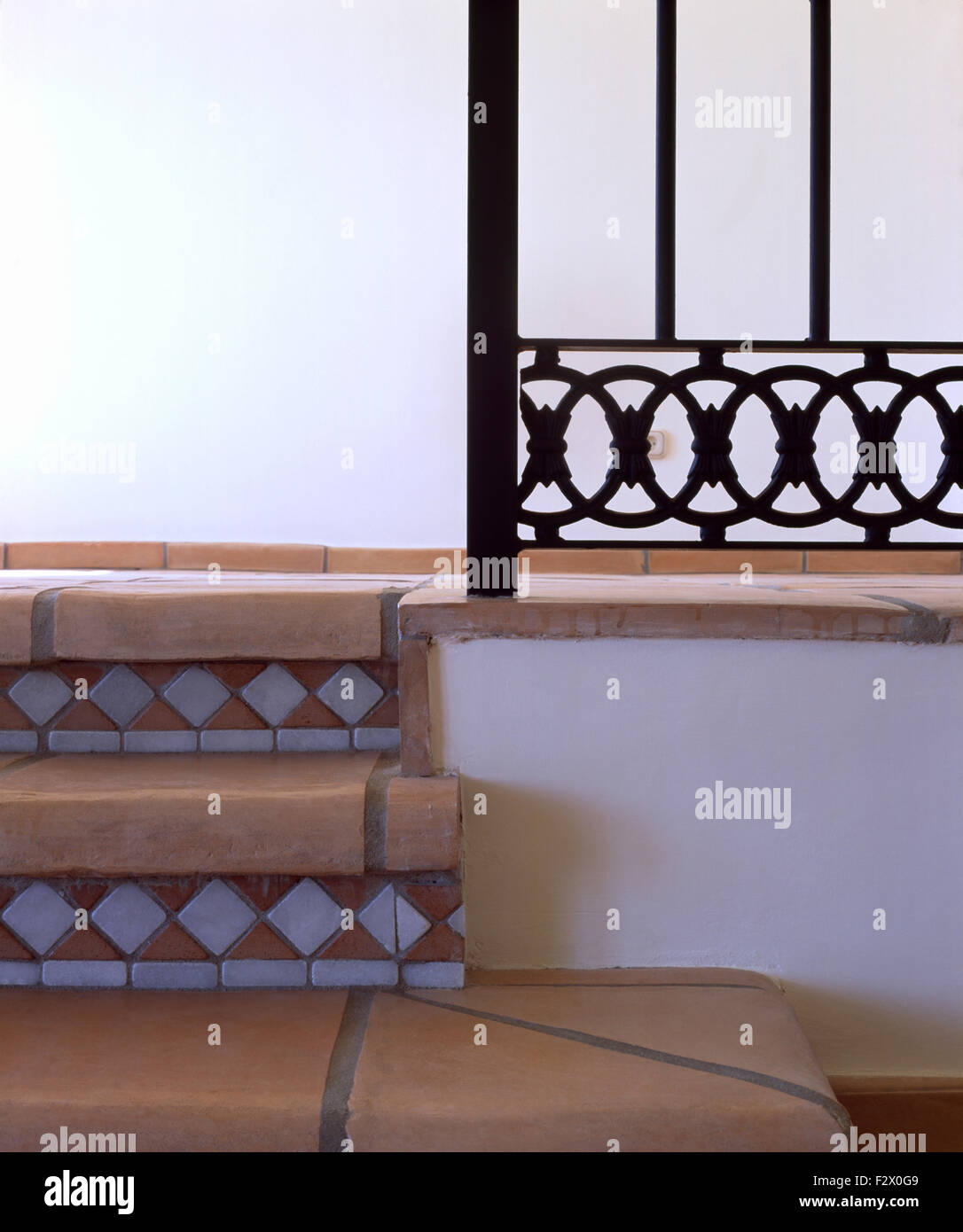 Close-up of terracotta tiled steps Stock Photo - Alamy