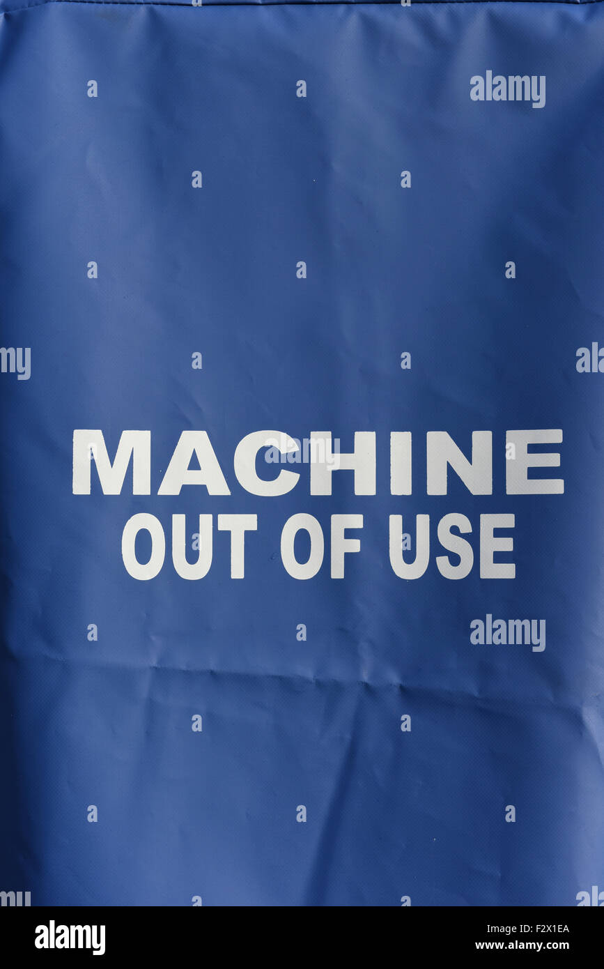 Machine Out of Use cover over parking ticket machine Stock Photo - Alamy