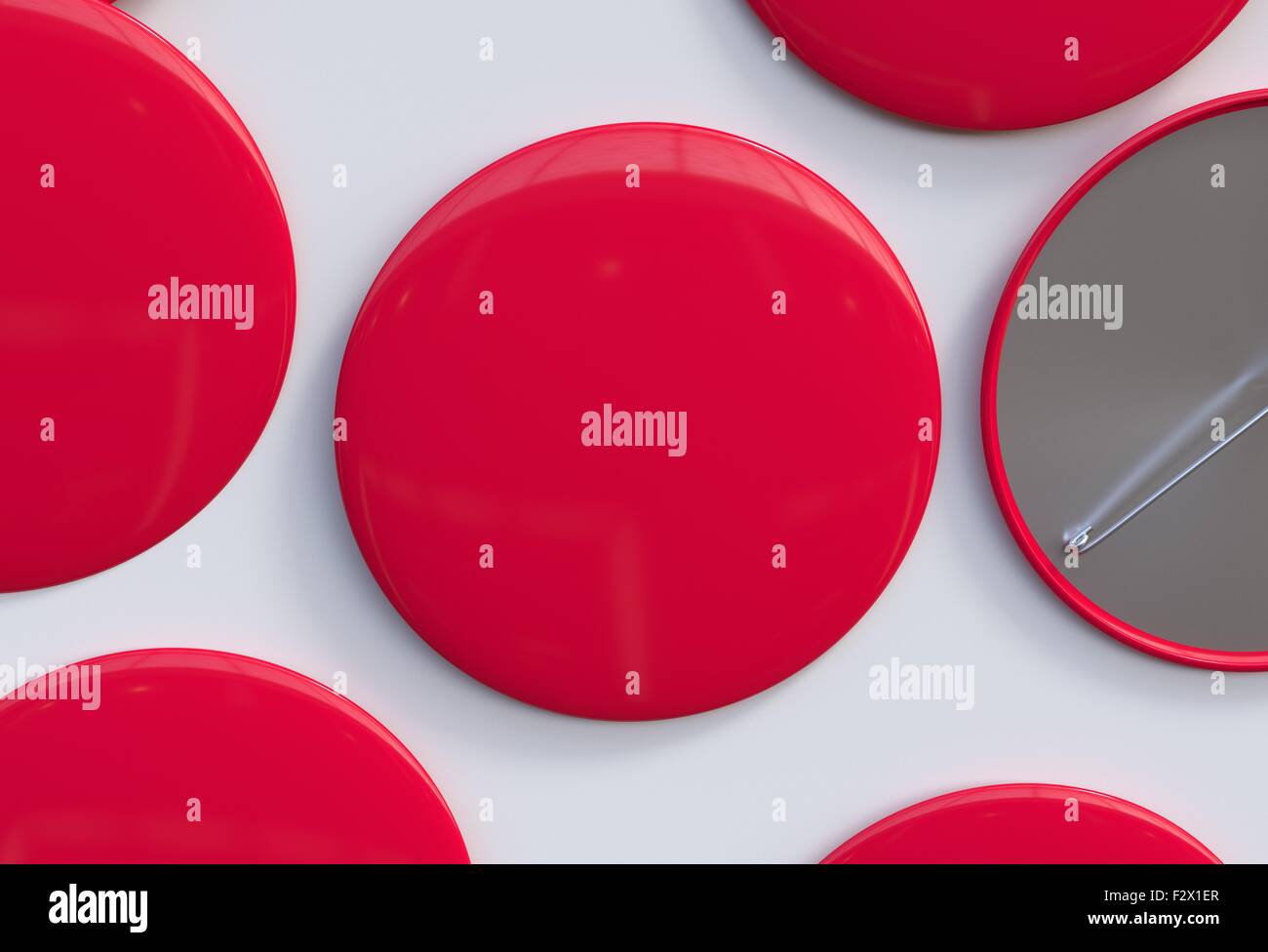 Blank red pins on grey background Stock Photo - Alamy