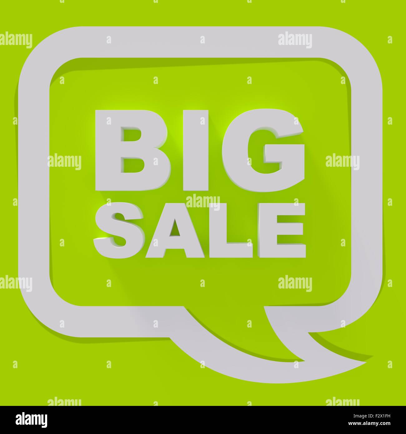 Big sale sign, white letters on green background Stock Photo - Alamy