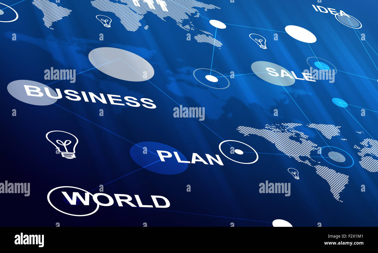 Abstract blue background with symbols Stock Photo - Alamy