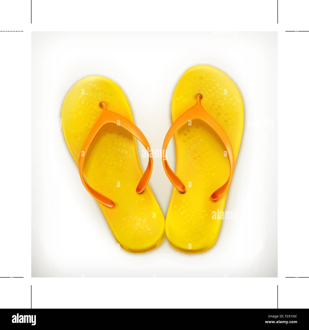 Yellow flip flop Stock Vector Images - Alamy