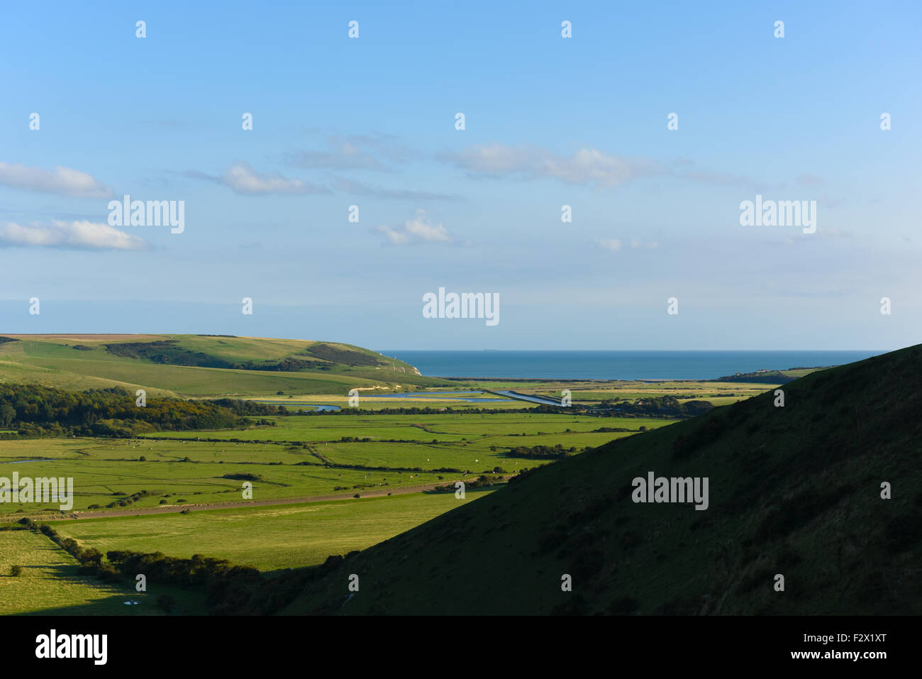A view of the River Cuckmere near Alfriston in East Sussex, part of the ...