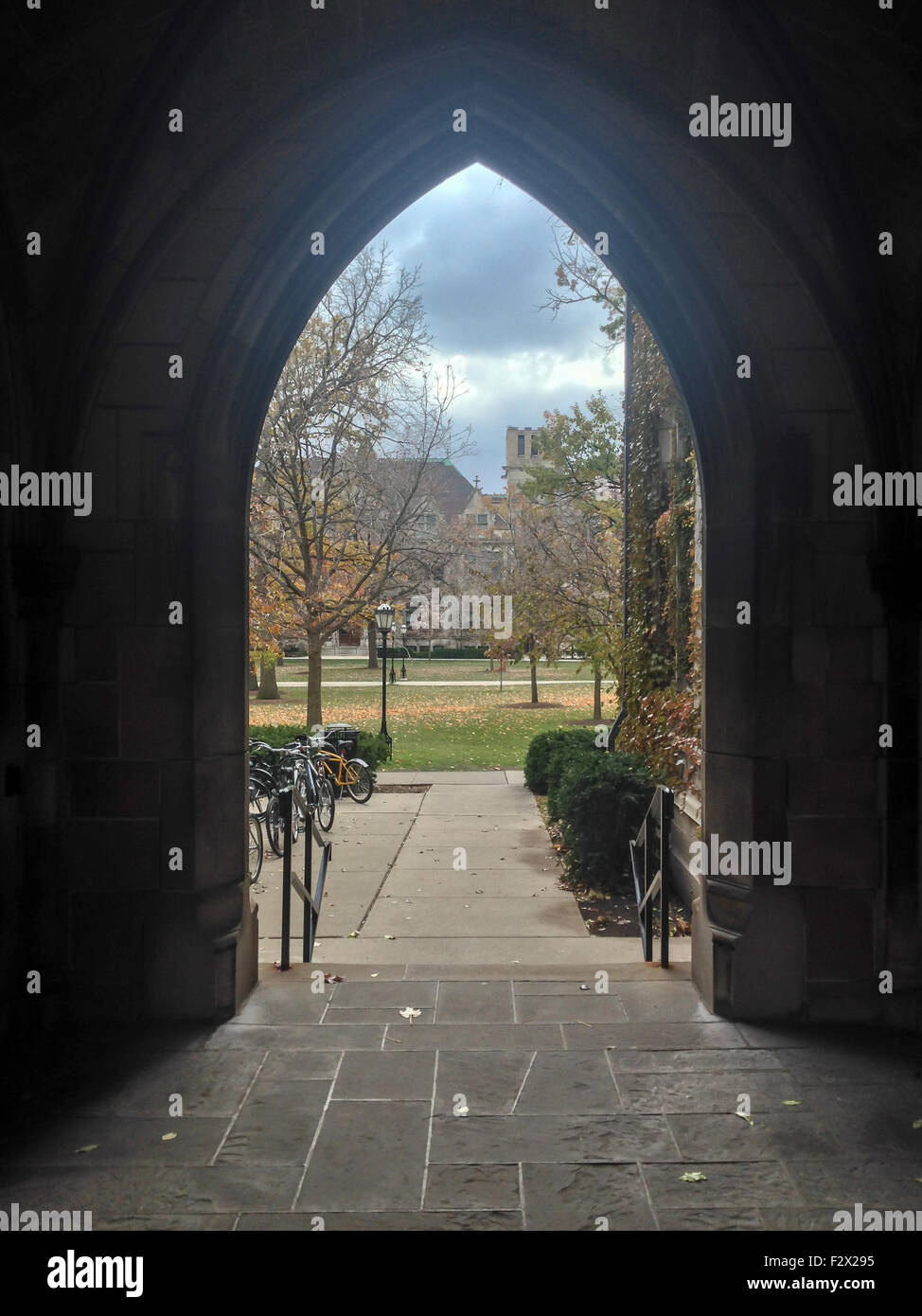On the campus of the University of Chicago in Hyde Park, Chicago, IL ...