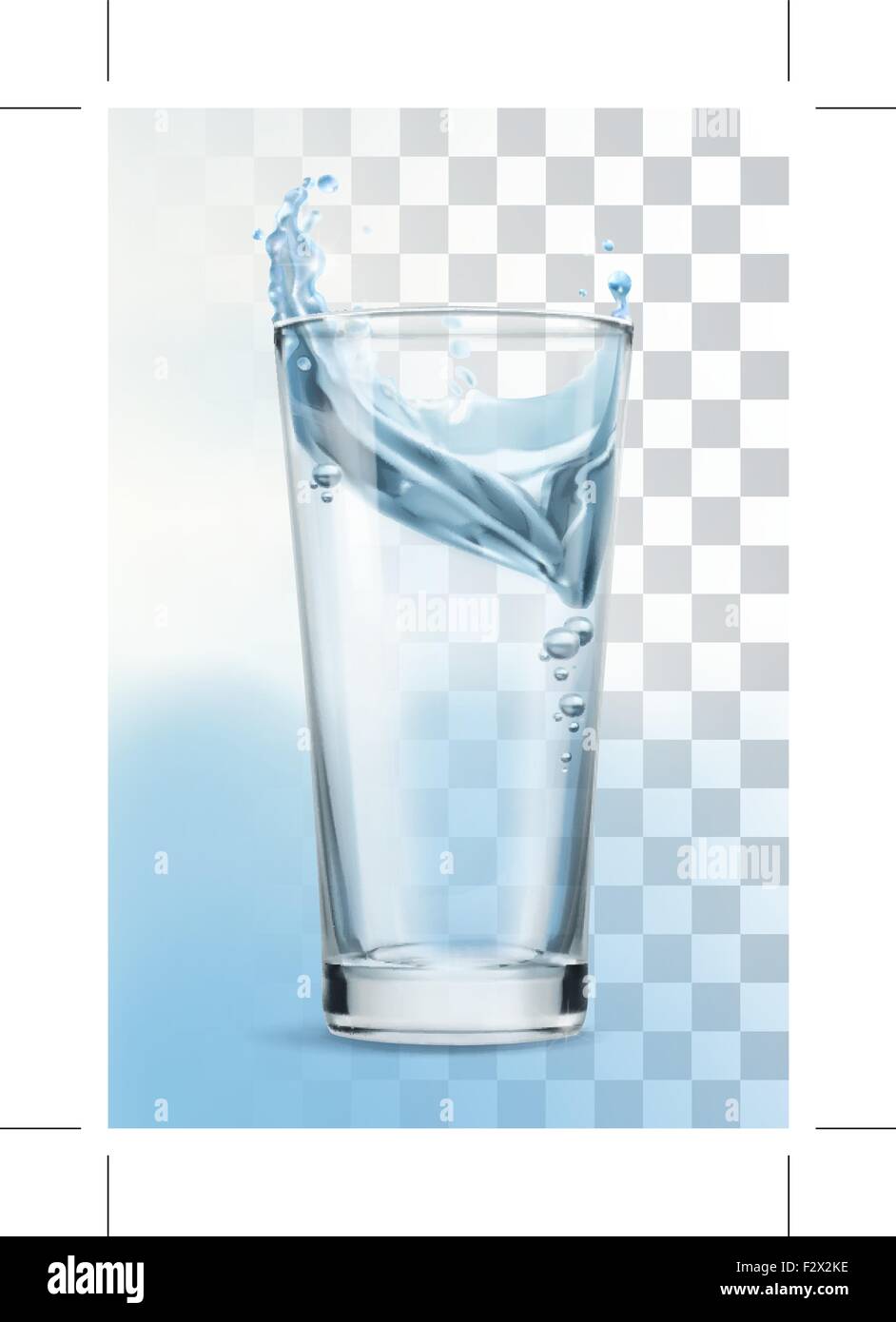 Glass of water, vector illustration Stock Vector Image & Art - Alamy