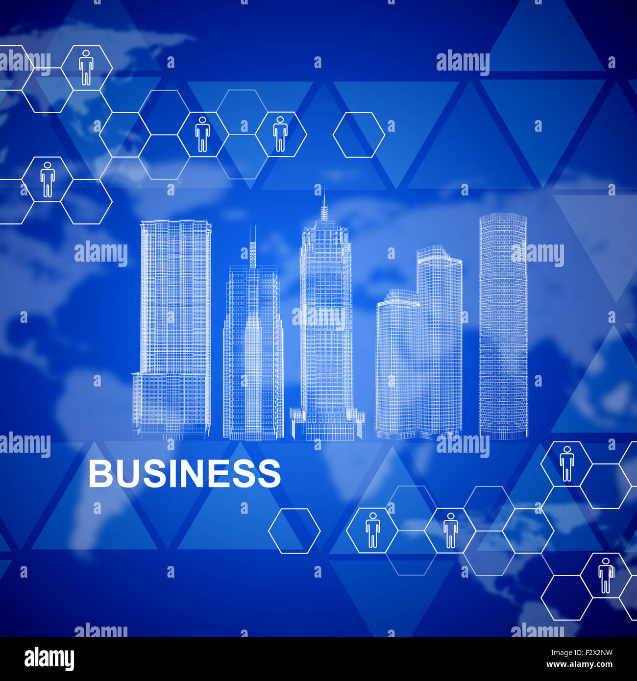 Abstract background with 3d city model Stock Photo - Alamy