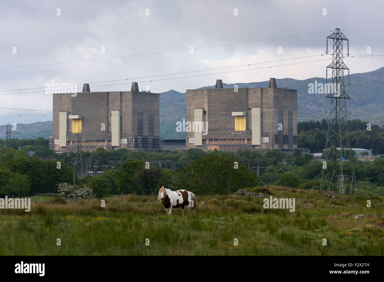 A general view of the disused Magnox Trawsfynydd nuclear power station ...
