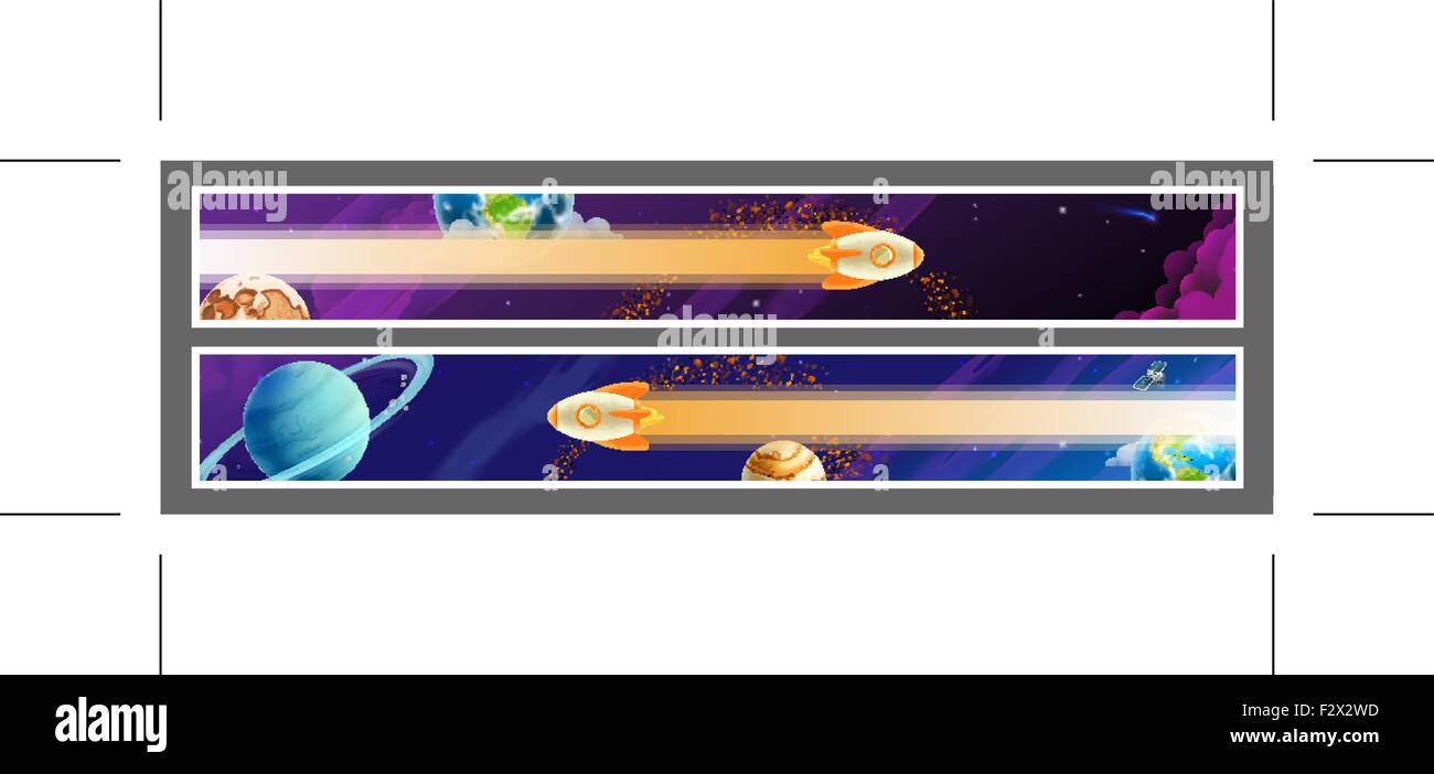Set of space banners, vector design Stock Vector Image & Art - Alamy