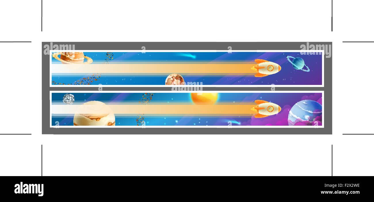 Set of space banners, vector design Stock Vector Image & Art - Alamy