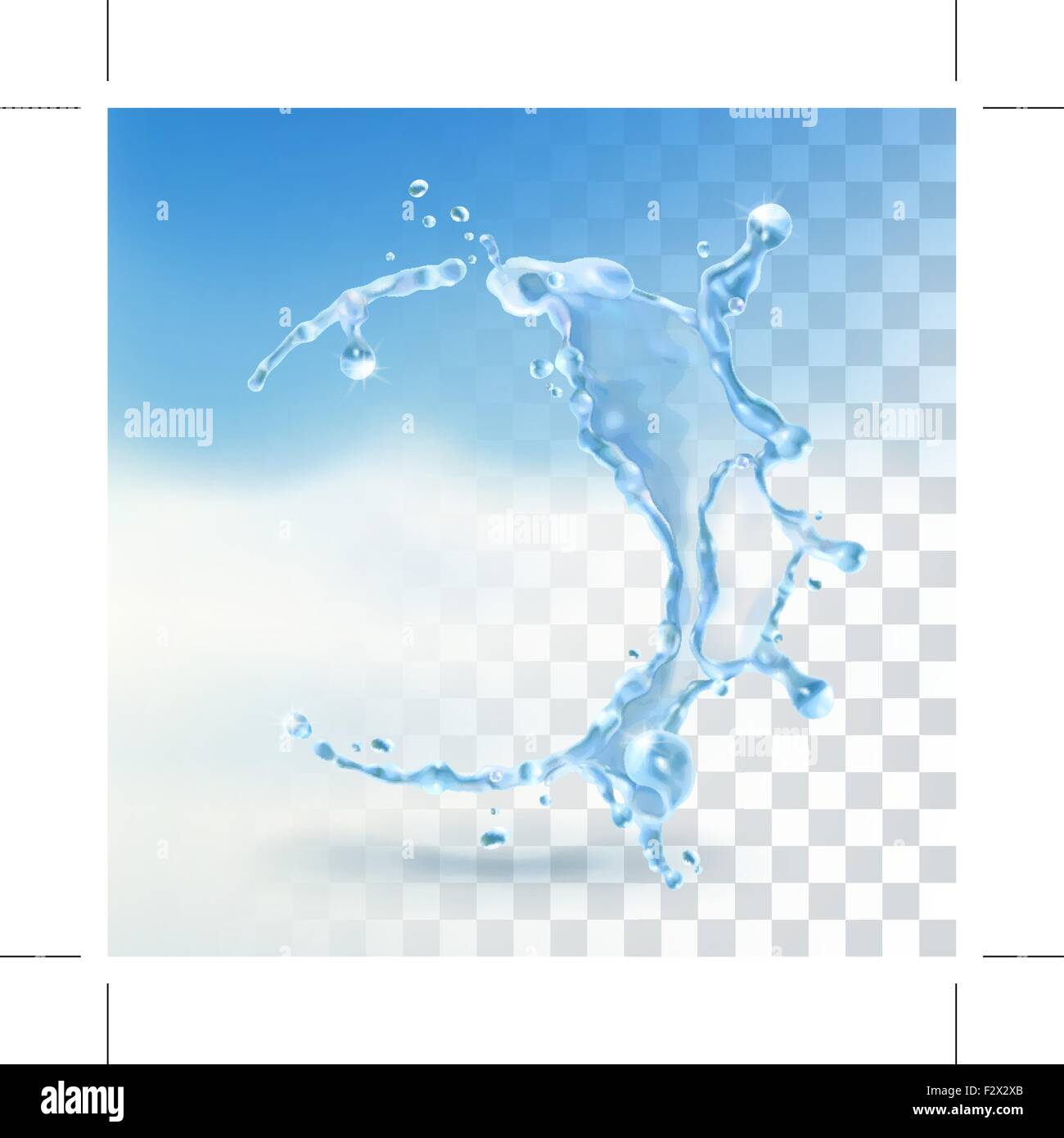 Water splash, vector element with transparency Stock Vector Image & Art ...