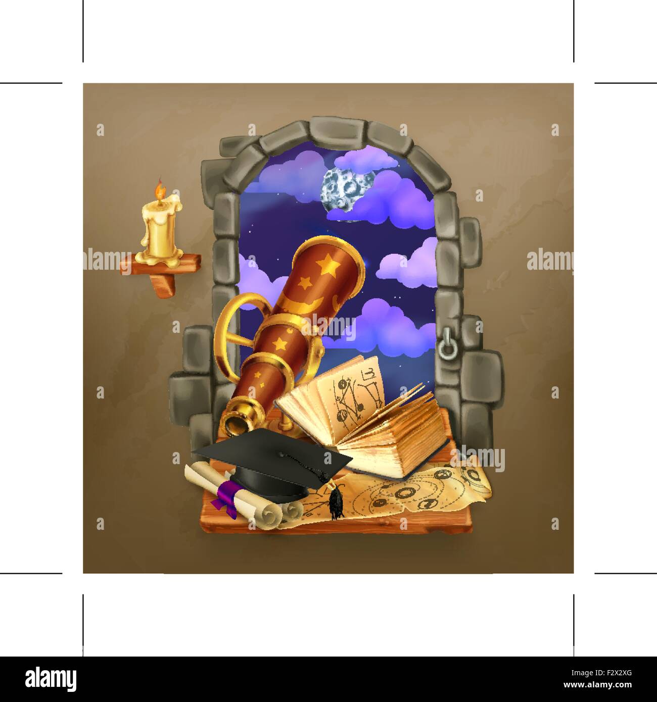 Cartoon old school cap Cut Out Stock Images & Pictures - Alamy