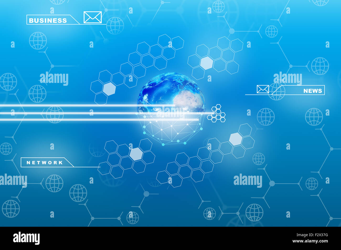 Earth globe with molecule Stock Photo - Alamy