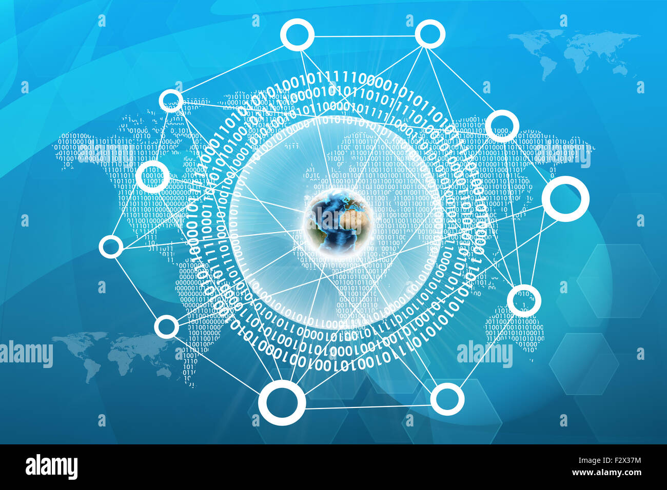 Earth globe with molecule Stock Photo - Alamy