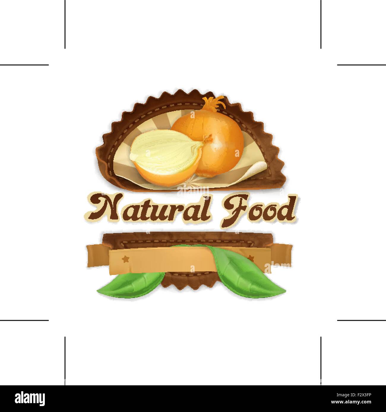 Ripe onion, vector label design Stock Vector Image & Art - Alamy