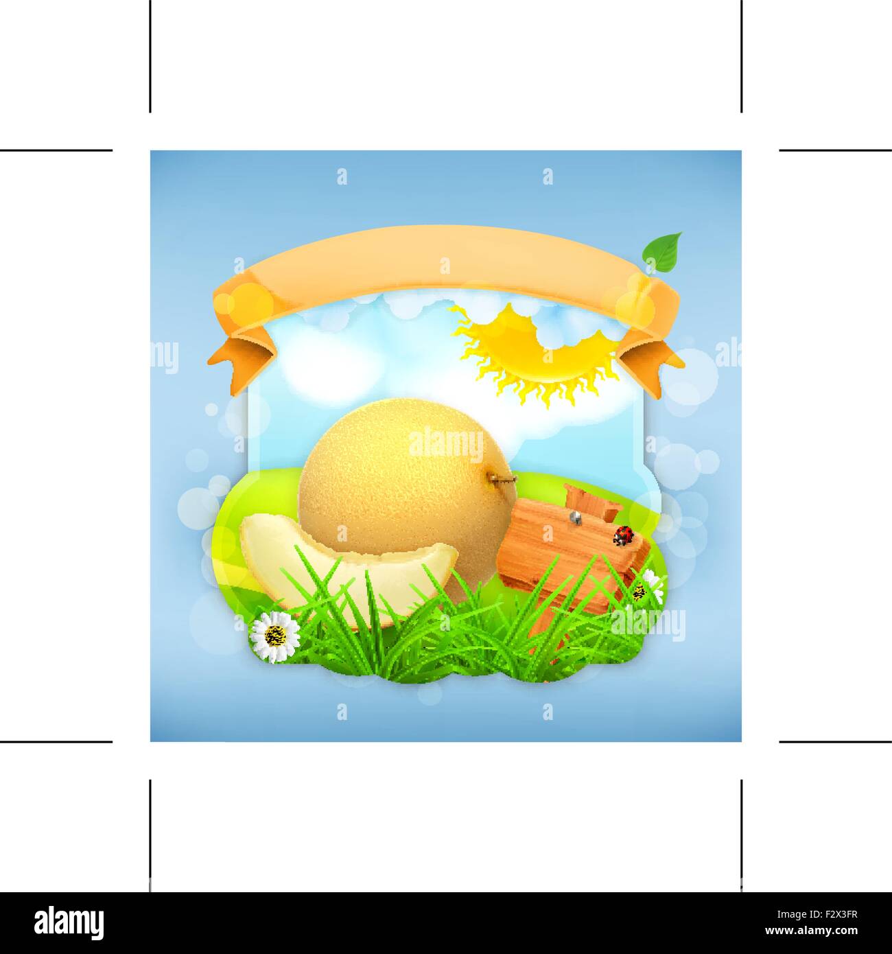 Melon field Stock Vector Images - Alamy