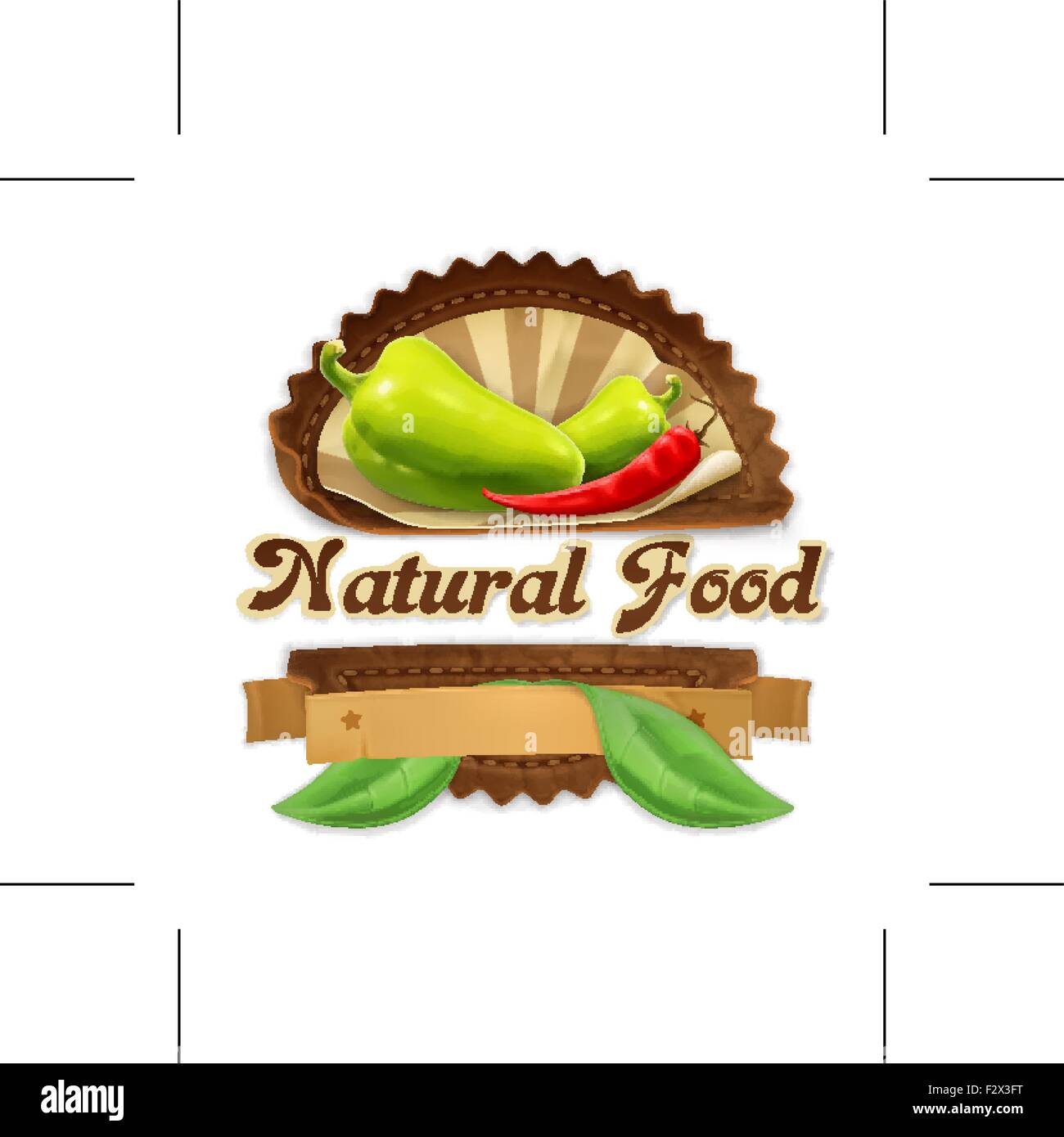 Ripe peppers, vector label design Stock Vector Image & Art - Alamy