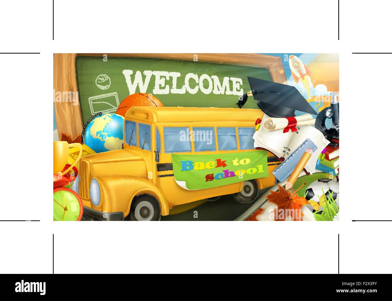 Drawing study cartoon welcome Stock Vector Images - Alamy