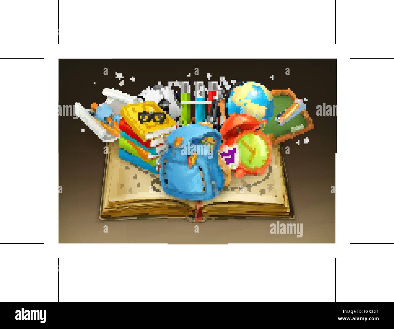 School and book, vector background Stock Vector Image & Art - Alamy