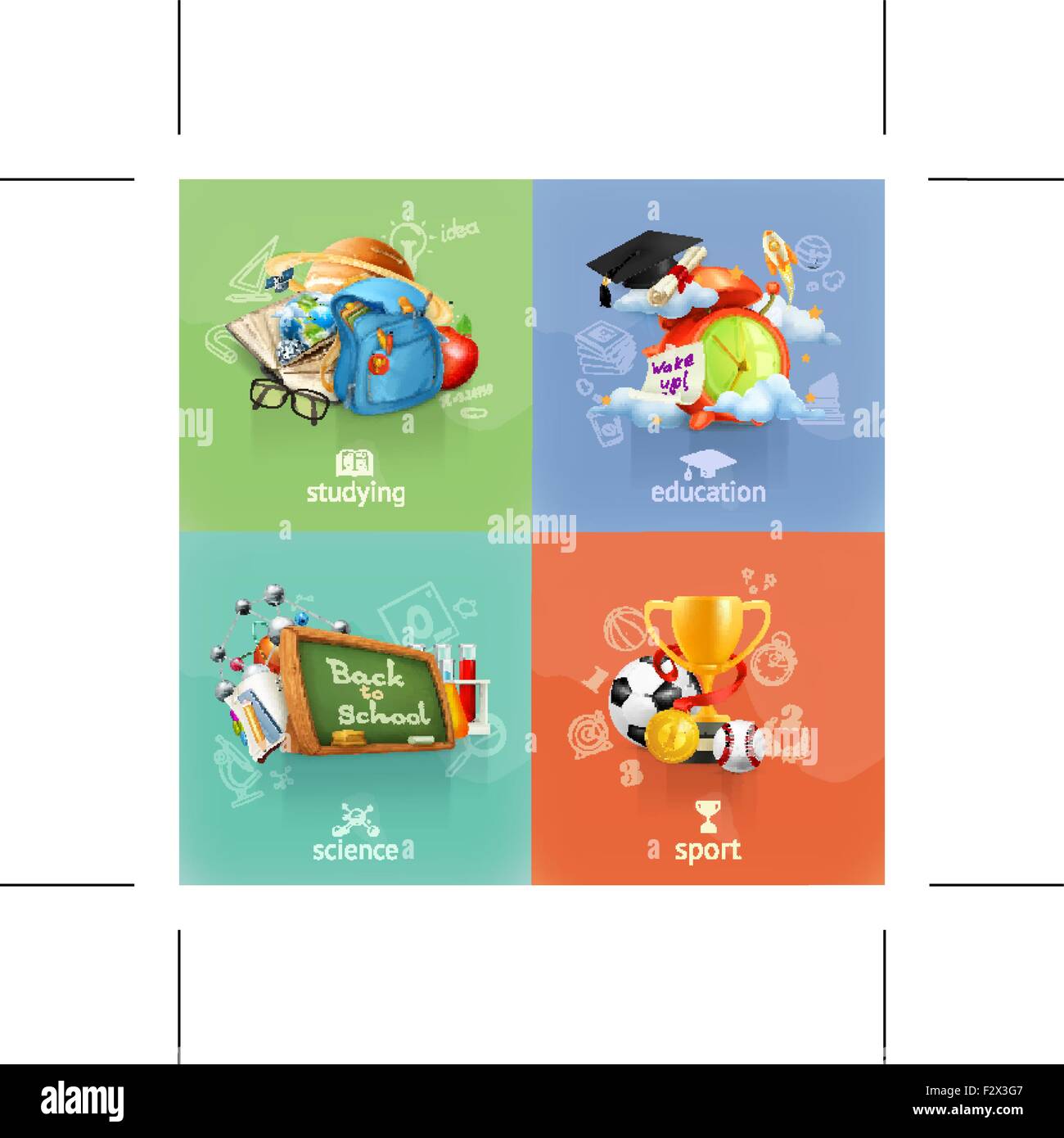 School concepts, vector set Stock Vector Image & Art - Alamy