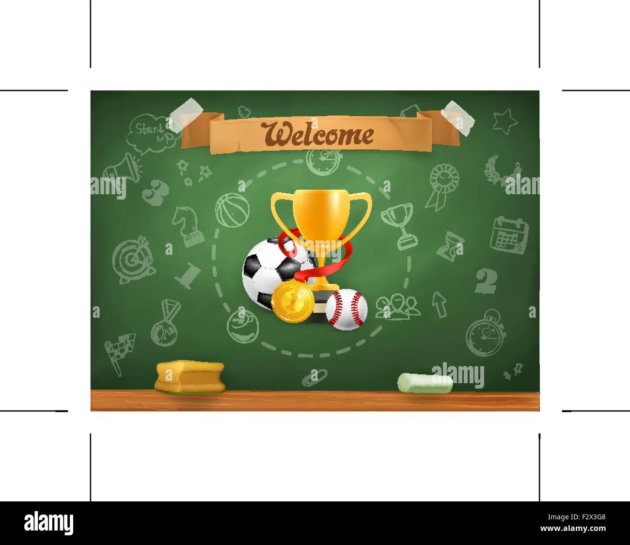 School sports, infographics vector background Stock Vector Image & Art ...