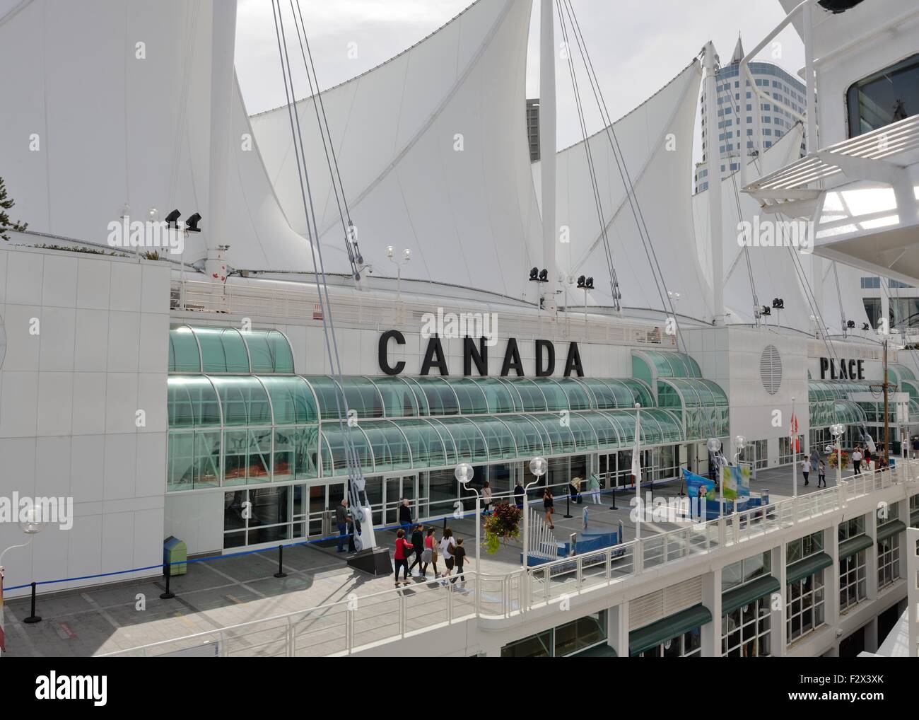 Canada Place harbour area in Vancouver, British Columbia, Canada Stock ...